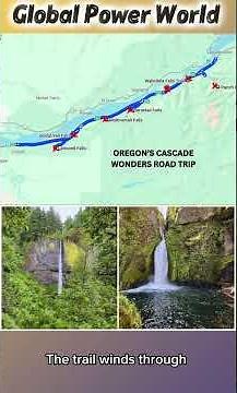 Oregon Waterfall Road Trip 🌲 7 Must-See Cascades in the Pacific Northwest #shorts