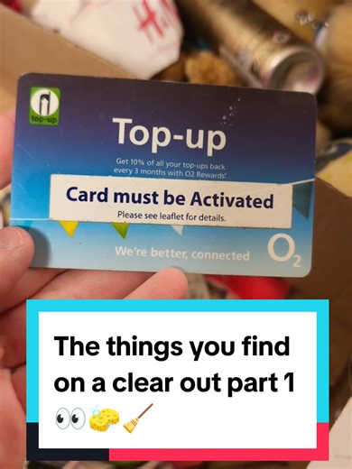 when you've hoarded so hard you still have your O2 top up card even though you've been on a contract for about 10 years 😭🤭 #tiktokviral #cleanwithme #randomfinds #millennial #memoryunlocked