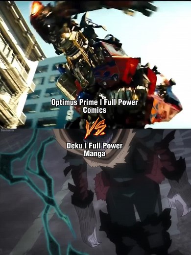 Godzilla vs Transformers: Optimus Prime vs My Hero Academia's Deku Transformation