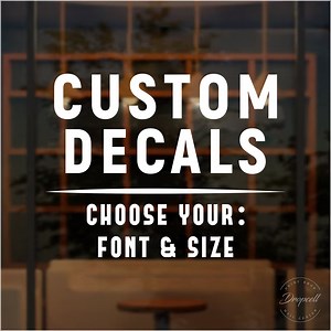 Personalize Custom Vinyl Decals - Windows - Laptops - Mirrors - Glassware - Weddings - Business - DIY Decal Design - Store Decals - Etsy