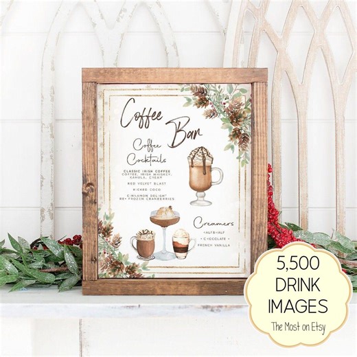 Coffee Bar Sign Template: Hot Cocoa Menu (digital Download) - Etsy