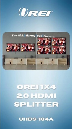 Power Your Multi-Display Setup!⚡4K 1x4 Splitter with Optical & Stereo Out #avsetup #hdmisplitter