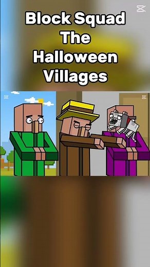 Block Squad The Halloween Villages | Block Squad #shorts #minecraft #blocksquad