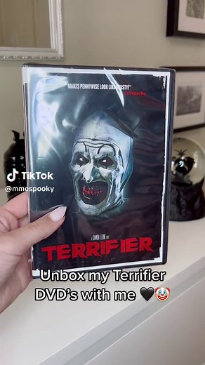 Been a big fan of Art since All Hallow’s Eve 1 & 2! 👻 Didn’t have Terrifier 1 in my collection even though I loved it, so now that Terrifier 2 is out on DVD I decided to pick up both to add to my collection 🖤🦇🕸️ #horrormovierecommendation #terrifier #terrifier2 #terrifiertheclown #arttheclownedit #horrormoviesuggestions #horrormovie #scarymovie #stayspooky #goth #moderngoth #alt #alternative #spooky #spookylove #spookylover #halloween365days #horrortiktok #horrorlover #horrortiktok #mustwatc