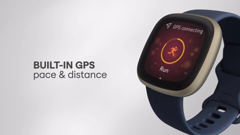 Fitbit Versa 3 Health & Fitness Smartwatch with GPS, 24/7 Heart Rate, Alexa Built-in, 6+ Days Battery, Pink/Gold, One Size (S & L Bands Included)