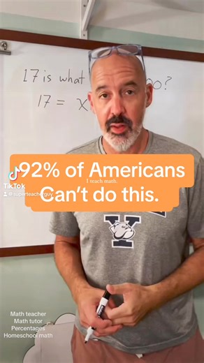 4.1K views · 78 reactions | Thinking deeply about math is always beneficial. Even with a calculator in your pocket, there are infinite reasons to understand how to think logically, numerically, and with patterns at the forefront. #mathtutor #percentages #patternseeker #criticalthinking | Superteacherguy | Facebook