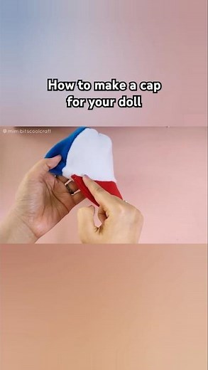 Doll baseball cap DIY #handmade #tutorial #plush #dollclothes #plush