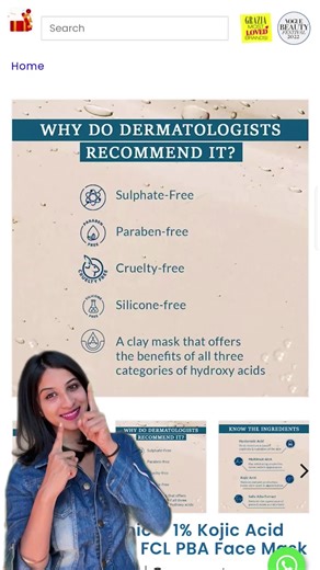 Unveil your skin's radiance! ✨ FCL's PBA Face Mask combines Kojic Acid and Hyaluronic Acid for a luminous glow. | Fixderma Cosmetic Laboratories