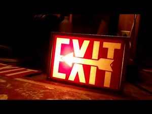 1950's Sterling Industries Exit Sign With New Plexiglas Panel