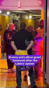 811K views · 10K reactions | LeBron warned that he was "a little bit more sweaty" after Bronny went in for a hug  (via @lojomedia) #lebron #bronny #bronnyjames #lebronjames #lakers #la #history | Sports Illustrated | Facebook