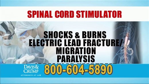 Davis & Crump, P.C. TV Spot, 'Spinal Cord Simulator Alert'