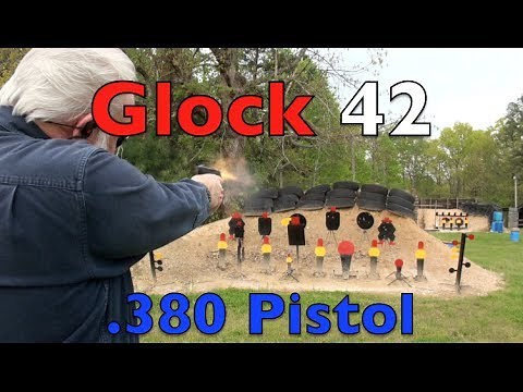 Glock 42 .380 Pistol Shooting