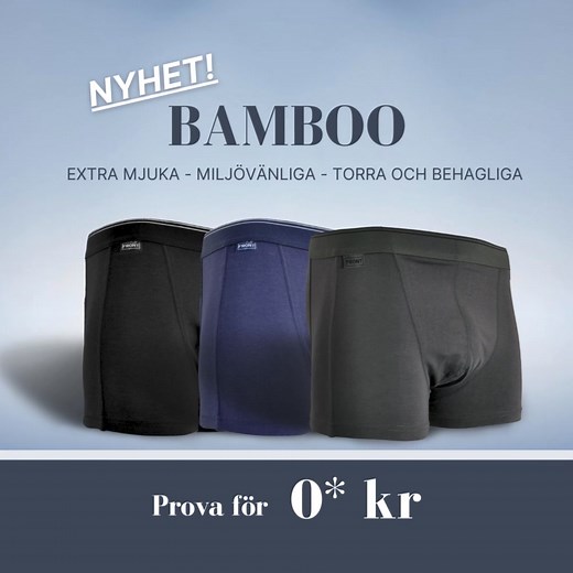 Front Underwear - Testa vår senaste modell i bambu: Active Bamboo ✅ Extra mjuka och sköna ✅ Passar lika bra till vardags som till sport ✅ Hög kvalité och modern design Aldrig har det varit så lätt att ha en uppdaterad och fräsch kalsonglåda - prova för 0*kr! Testa vår nya modell idag! | Front Underwear | Facebook