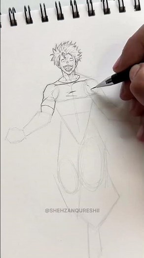 Drawing Mad Gojo Satoru Full Body