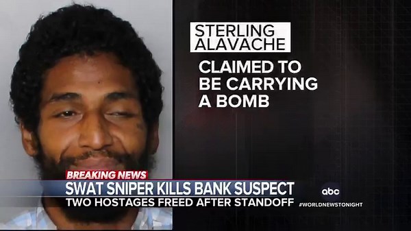 24K views · 910 reactions | A SWAT team deputy sniper has killed a man after he took several people hostage at a bank in Fort Myers, Florida. It wasn't until the man put a woman in a headlock and a knife to her throat that the sniper pulled the trigger. Victor Oquendo reports. https://trib.al/Hqmcb1r | ABC World News Tonight with David Muir | Facebook