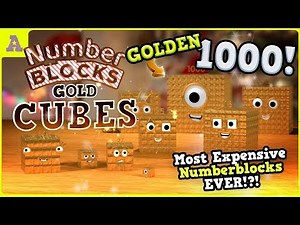 Gold Number Cubes Numberblocks 1000, 8, 125, 216, 343, & more!