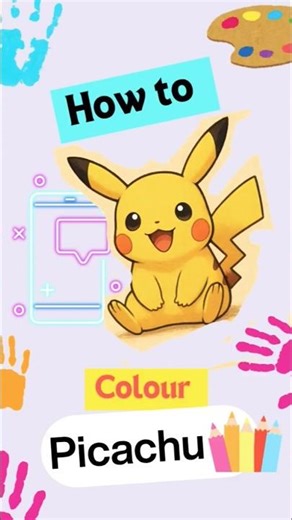How to colour picachu easily||#art#trending#drawing 🐱