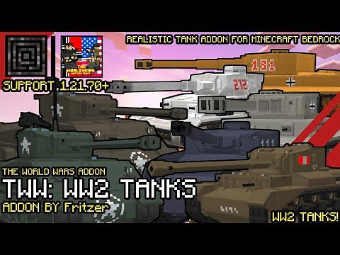 The World Wars WW2 Tank Armament Addon V1.0 in Minecraft Bedrock/MCPE 1.21.70+ | Creator Crafter321