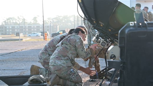 156 CRG setup comms antenna and weather antenna at Sentry South 26-2