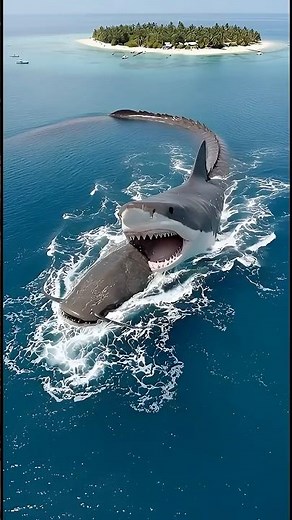 SHARK ATTACK! 🦈 THREE MEGA SHARKS ATTACK IN THE WILD WATERS! #shark #viral #wild