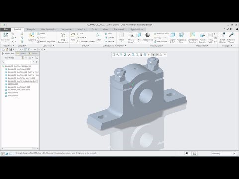 Plummer Block | Assembly | CREO Parametric 5.0