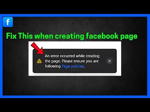 Fix An error occurred while creating the page in Facebook