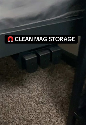 Clean magnetic magazine storage. Always within reach. 👆 See how MagTEX’s magnetic mag holder keeps mags close — tap the orange shopping cart above #magazine #storage #guntok #glocklife #fyp