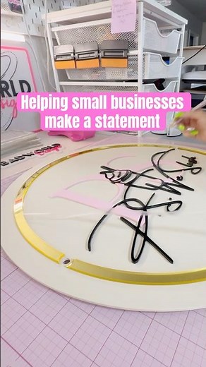 Making an acrylic sign for a small business #walldecor #signage #lasercutting #smallbusiness