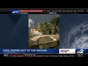 Drained pool pops out of ground ahead of Hurricane Milton