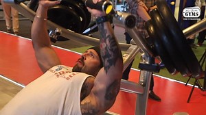 Kris Gethin working out at Kris Gethin Gyms Mohali during his first visit to the facility after completing the 100 mile charity bike ride along with Ashley Horner Athlete from the Unique Home for Girls Jalandhar, to Mohali. #HybridAthlete #KrisGethin #TimeToTransform #WorkForIt #StretchYourLimits | Kris Gethin Gyms Mohali