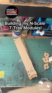 Building T-trak modules for N-Scale! Module Kit by‪@klawndyke‬ #modeltrains #uploadexpress