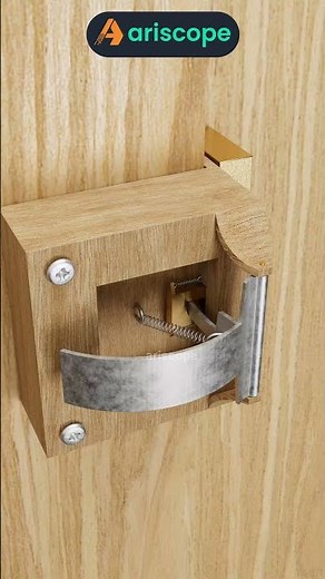 Smooth Sliding Door Latch Mechanism with Lever Handle and Spring Release #ariscope