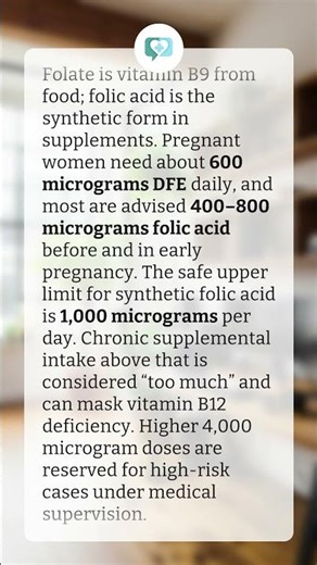 What is too much folate in pregnancy?