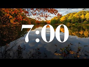 7 Minute Fall Nature Timer - Cozy Autumn Lake & Trees | Peaceful Acoustic Music | Classroom, Focus
