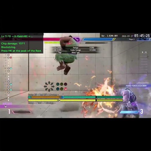 Oh, Blockstring. #Akuma's chip sequence: after wall-stick SA2, long-range blockstring. #sf6 #shorts