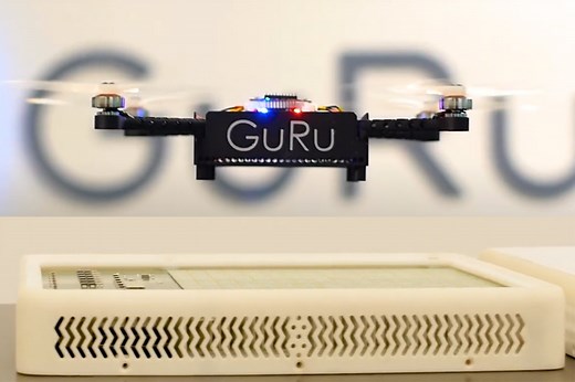 GuRu’s modular wireless power transfer system can power a drone indefinitely - CNX Software