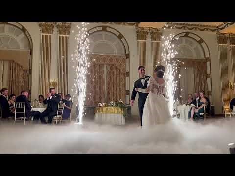 Magic Cold Sparklers & Dancing on a Cloud for Pittsburgh Wedding 1st Dance W/ SoundWaves Event Group