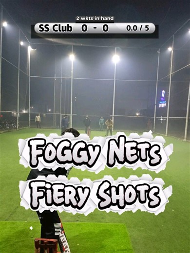 Foggy Nets and Fiery Shots in Cricket Training