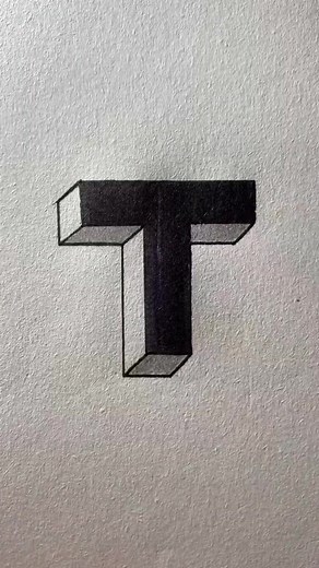 Step-by-Step Drawing of the Letter T