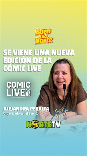 🎮✨ ¡Comic Live vuelve a Resistencia y promete una edición épica! Lo que empezó como un encuentro de fanáticos, hoy es uno de los 10 eventos más grandes del país, reuniendo a familias, cosplayers, gamers y amantes del arte, el freestyle y el K-pop 💥 🎤 En diálogo con Buen Día Norte, Alejandra Peralta, organizadora del evento, contó cómo Comic Live creció año a año, sumando nuevas experiencias, concursos y artistas invitados. 🔥 Este año habrá: 🕹️ Zona gamer 🎭 Concursos de cosplay (adultos, ni
