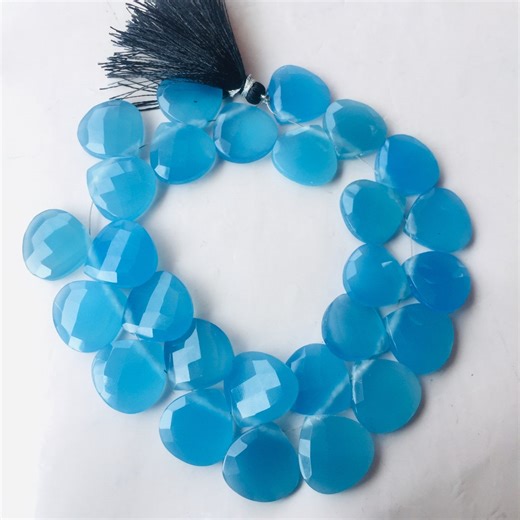 Very Pretty Blue Onyx Color 10 Pieces Size 10x10x5 MM Blue Onyx Heart Faceted Strand Gemstone Handmade Stone Wholesaler Use for Jewelry - Etsy