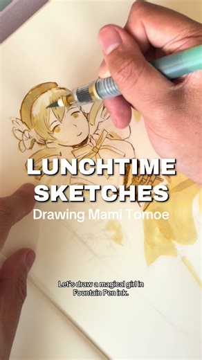 Drawing Mami Tomoe with Custom Inks
