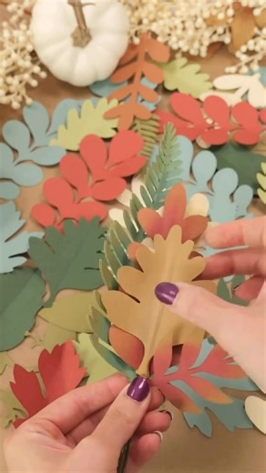 6.8K views · 46 reactions | No matter where you live make you own autumn magic with these easy DIY fall leaves. This new workshop is premiering at the fall challenge that starts tomorrow! . . #paperflowers #papercraft | Abbi Kirsten Collections | Facebook