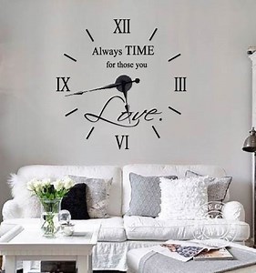 Clock Wall Decal Large Wall Clock Kit | Wall Sticker Clock Clock Hands Kit | DIY Clock Kit | Family Room Wall Decal | Office Wall Decals - Etsy