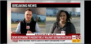 Fire at Walmart distribution center sends ash, debris into neighborhoods