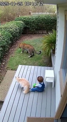 CAT Saves Baby from a Tiger — Shocking CCTV-FOOTAGE