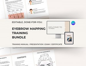Eyebrow Mapping Training Bundle: Editable Course Resources (digital Download) - Etsy
