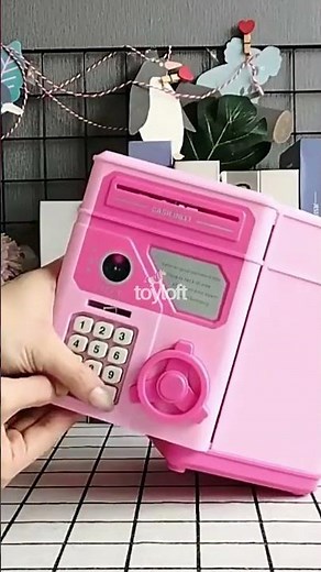 CashMate – Kids’ Piggy Bank ATM Box for Coin & Cash Savings with Fun Entrance NX15688.