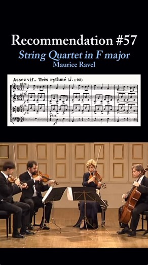 Classical Music Recommendations on Instagram: "Maurice Ravel’s String Quartet in F major was composed in 1903, when Ravel was just 28 years old. Influenced by Debussy’s quartet, the piece is structured into four movements. This excerpt is from the beginning of the second movement, Assez vif. Performed by the Hagen Quartet: Lukas Hagen, violin Rainer Schmidt, violin Veronika Hagen, viola Clemens Hagen, cello —————— #classicalmusic #classical #ravel #music #performance #quartet #ensemble #concert"