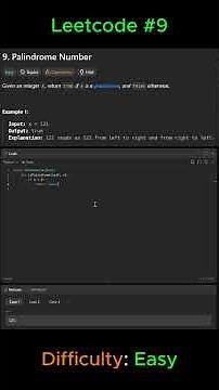 LeetCode 9: Palindrome Number - Python Solution in 3 Minutes